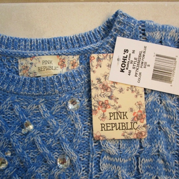 Pink Republic | Shirts & Tops | Pink Republic Blue Embellished Sweater ...